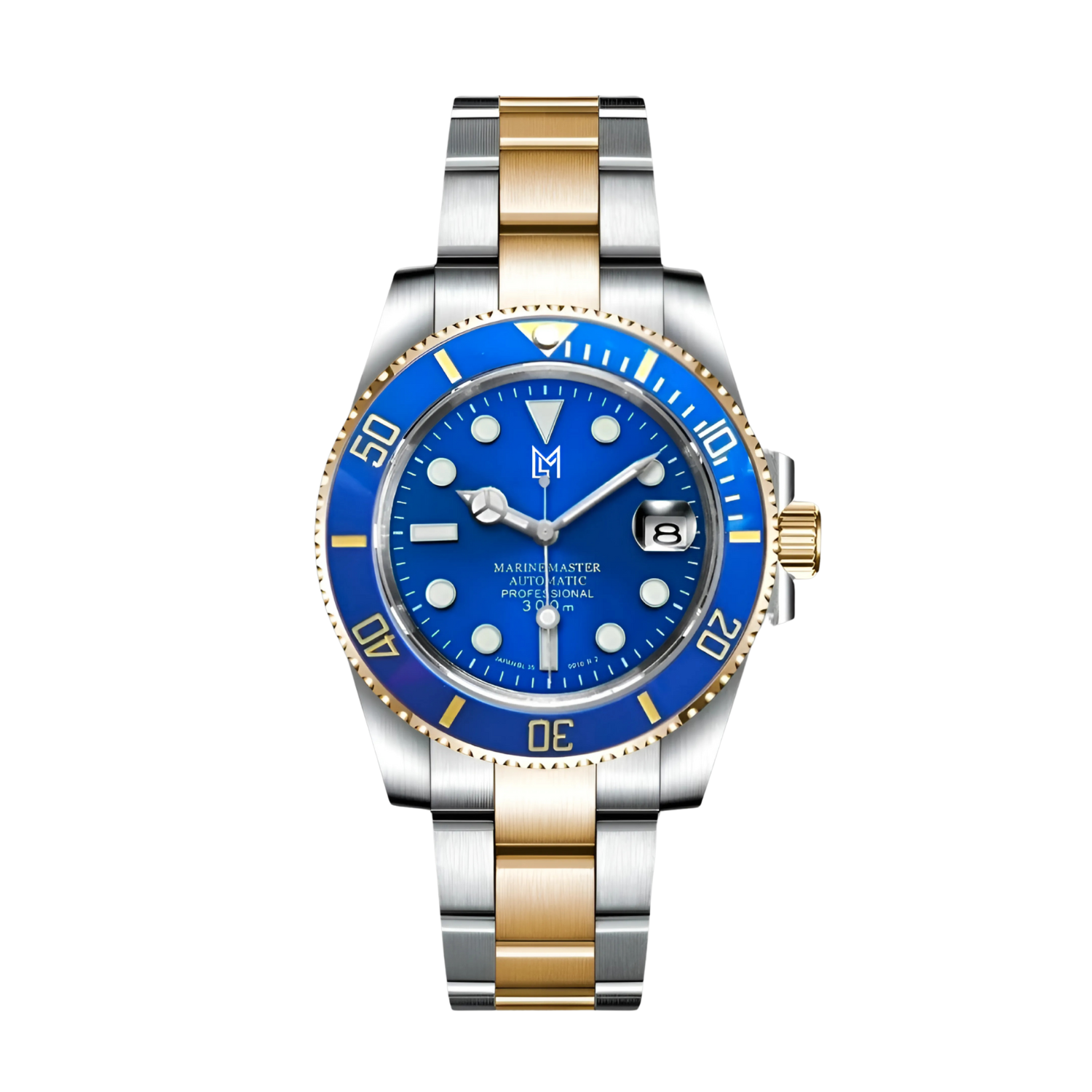 Submariner Mod Blue and Gold Watch - Luxury Mods